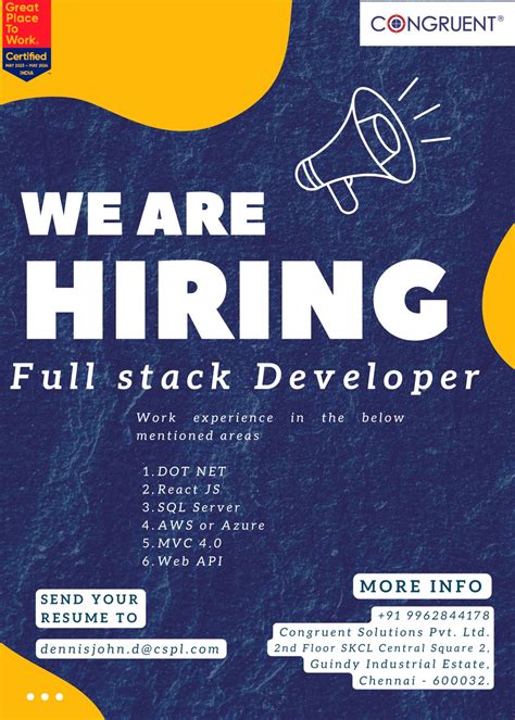Dennis John Durai On Linkedin Fullstackdevelopers Techjobs Softwaredevelopment Hiringnow