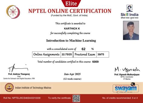 Machinelearning Iitmadras Nptel Skillindia Ai Ml Datascience Onlinelearning