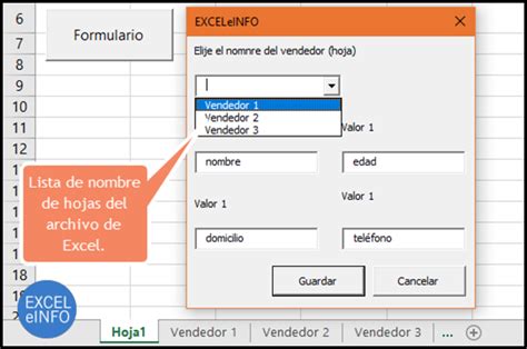 Formulario De Captura En Excel Que Guarda Datos En Varias Hojas Usando