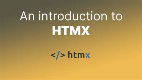 an introduction to htmx accreditly