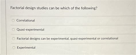 Factorial Design
