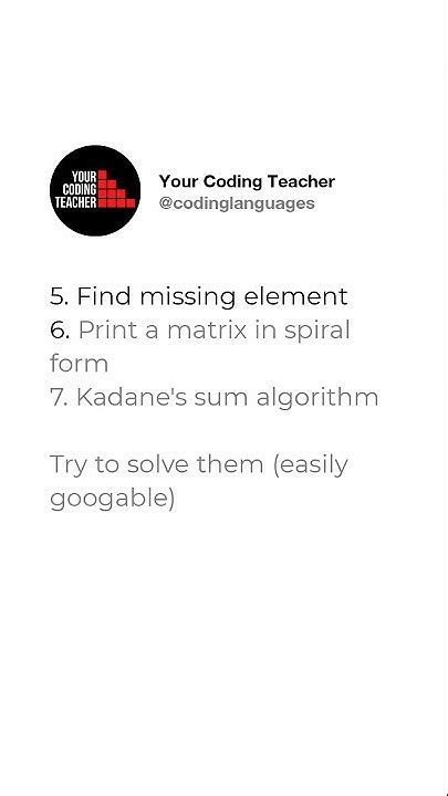 7 Common Array Interview Questions 1 Binary Search And Variants 2 Rotate An Image By 90 Degrees