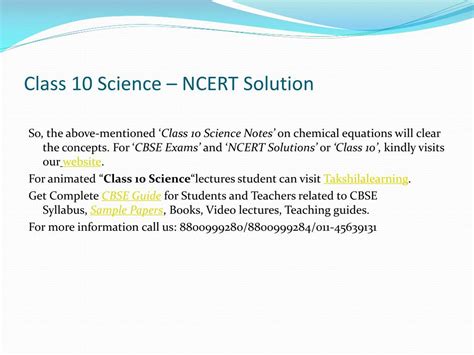 PPT Class 10 Science NCERT Solution By Takshilalearning PowerPoint Presentation ID 7627176