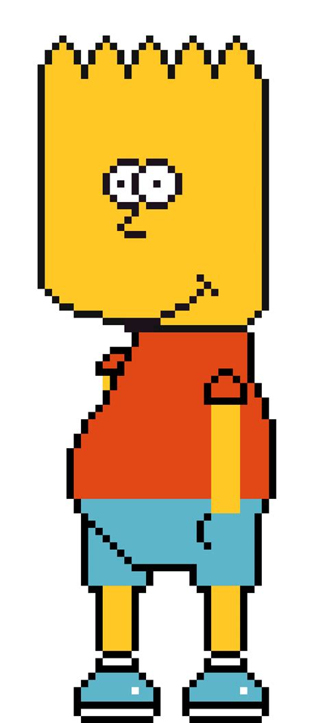Bart Simpson Pixel Art R Pixelart