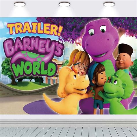 Barney And Friends Backdrop Banner Party Supplies Poster Movie Theme Background For Photography