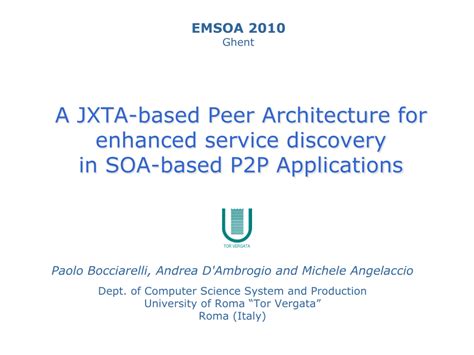 Pdf A Jxta Based Peer Architecture For Enhanced Service Discovery In Soa Based P2p Applications