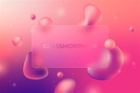 현실적인 Glassmorphism 배경 무료 벡터