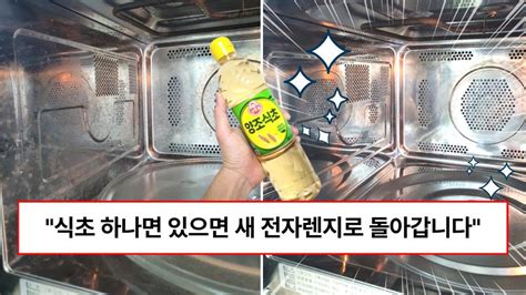 내부 외부 이것 하나로 청소가 다됩니다” 5분만에 전자렌지 청소 냄새 살균까지 한 방에 청소하는 방법 순서중요