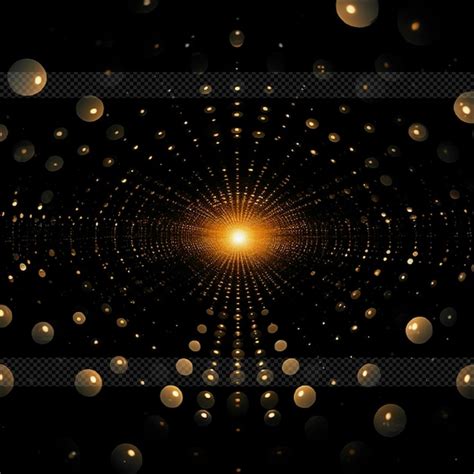 Premium Psd Golden Bokeh Particles Light Effect