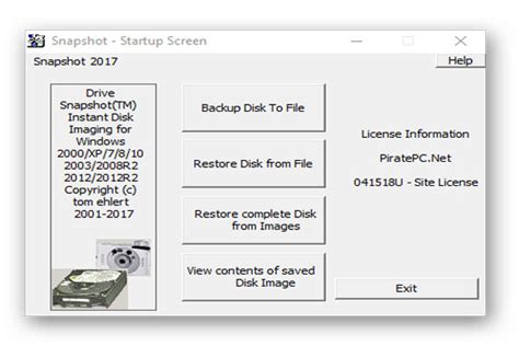 دانلود نرم افزار drive snapshot v1 50 0 1394 بک آپ گرفتن از ویندوز