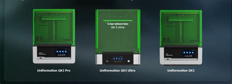 Parameters For The Uniformation Gk3 16k Resin 3d Printer