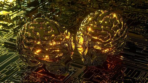 Data Processing And Artificial Intelligence Concept Human Brain