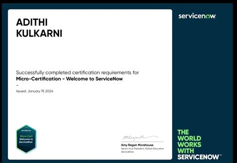 Adithi Kulkarni On Linkedin Servicenow Certification Workflowoptimization Servicenowdeveloper…