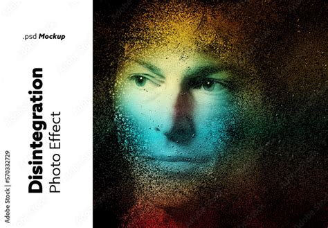 Disintegration Photo Effect Stock Template Adobe Stock