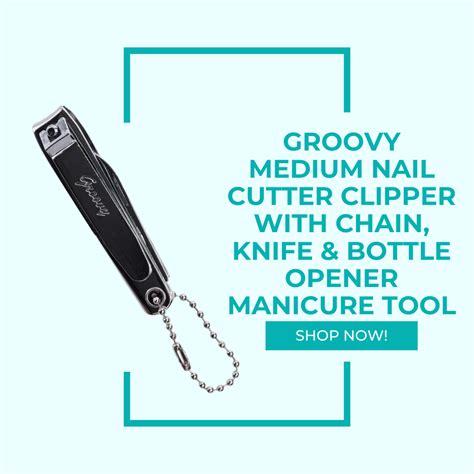 Groovy Medium Nail Cutter Clipper With Chain Knife And Bottle Opener