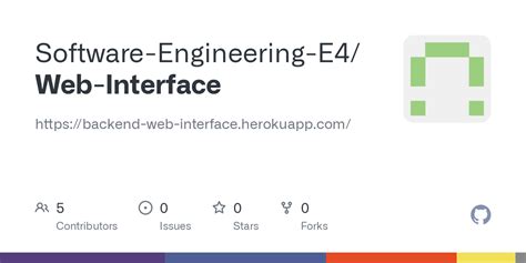 Github Software Engineering E4web Interface Backend Web