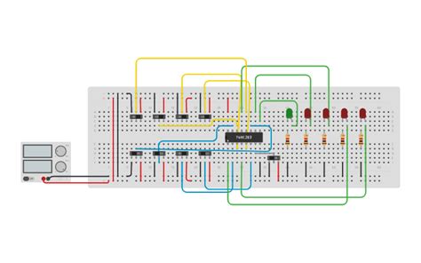 Circuit Design 4bit Adder Tinkercad