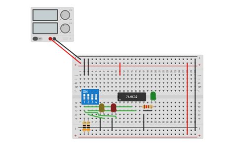 circuit design compuerta or a tinkercad