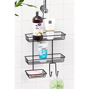 Okyanus Home Okyanus Home Siyah Askılı Duş Rafı - Organizer | Duş Rafı