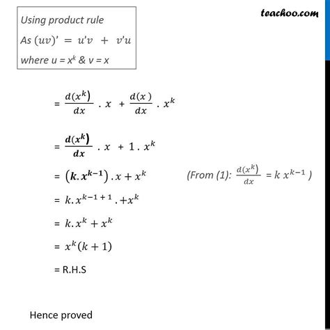 misc 19 using mathematical induction prove d dx xn nxn 1