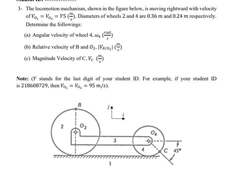 Solved The Locomotion Mechanism Shown In The Figure Chegg