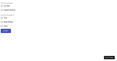 Conditional Mandatory Fields Codesandbox