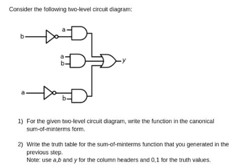 solved consider the following two level circuit diagram