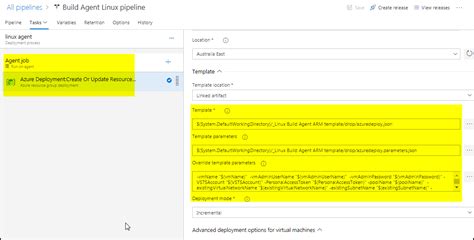 How To Create Self Hosted Linux Build Agent Using Azure Release Pipeline ARM Template A