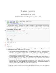 K Means Clustering Pdf K Means Clustering Rachid Hamadi CSE UNSW COMP Principles Of