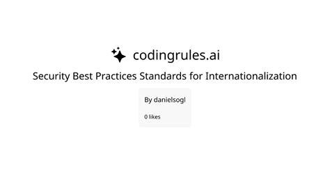 Security Best Practices Standards For Internationalization Coding