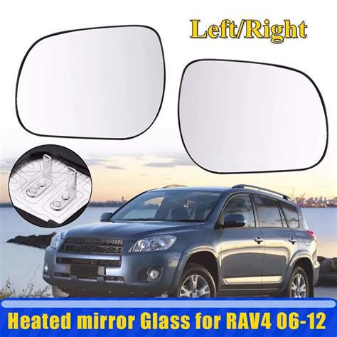 Wing Side Mirror Glass Heated With Backing Plate For Toyota Rav4 2006