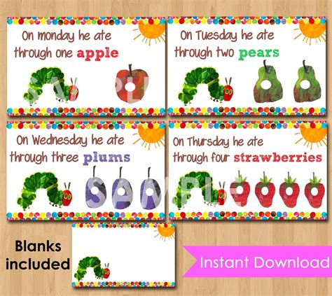 Free Hungry Caterpillar Party Printables Templates Printable