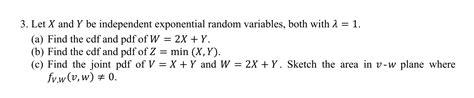 solved let x ﻿and y ﻿be independent exponential random
