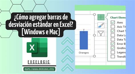¿cómo Agregar Barras De Desviación Estándar En Excel Windows E Mac 💚