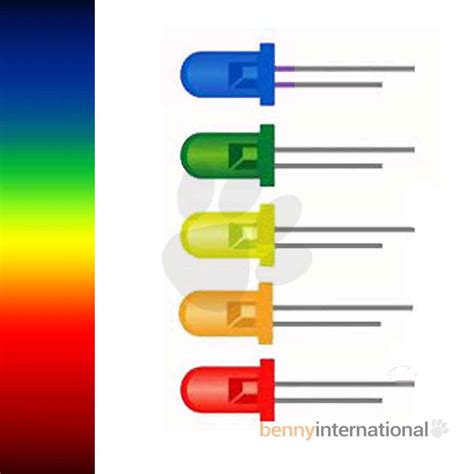 5mm Diffused Red Green Blue Yellow Orange Leds Packs 5 10 20 50 100 Arduino Ebay
