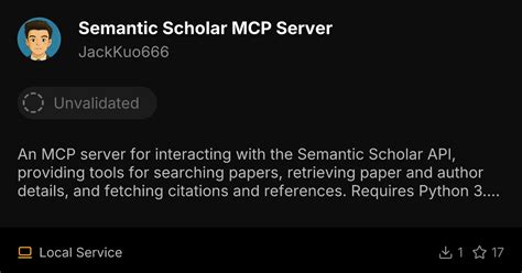 Semantic Scholar Mcp 服务器 Mcp Servers · Lobehub