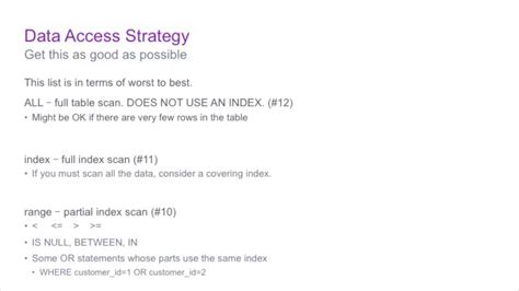 Optimizing Queries With Explain Youtube