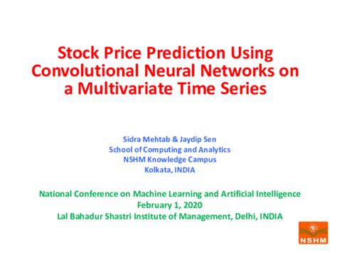 pdf stock price prediction using convolutional neural networks on a