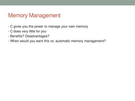 Manual Memory Management Mastering Malloc Ppt Download