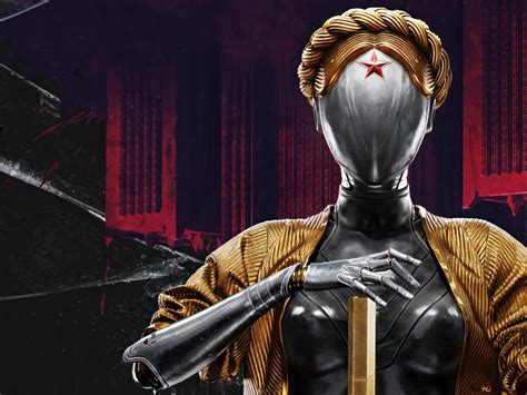 Robot Wanita Dari Game Atomic Heart 4k Unduhan Wallpaper