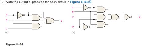 Solved 2 Write The Output Expression For Each Circuit In