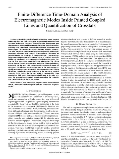 Pdf Finite Difference Time Domain Analysis Of Electromagnetic Modes Inside Printed Coupled