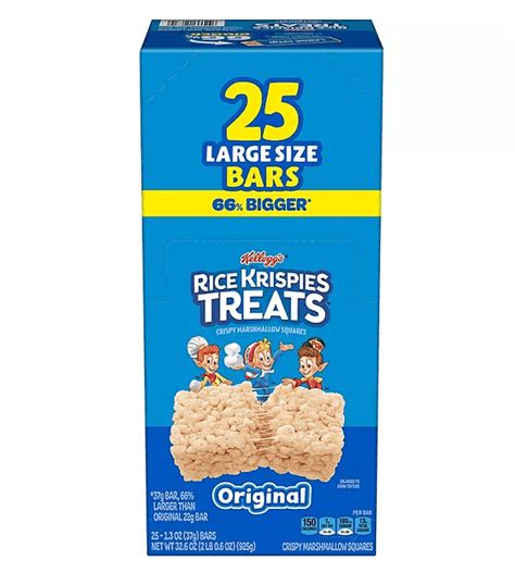 Kelloggs Rice Krispies Treats Original 25 Ct 13 Oz