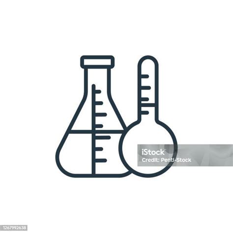 흰색 배경에서 격리된 테스트 튜브 벡터 아이콘입니다 웹 사이트 디자인 및 모바일 앱 개발을위한 개요 얇은 라인 테스트 튜브 아이콘 얇은 선 테스트 튜브는 아이콘 벡터 그림을