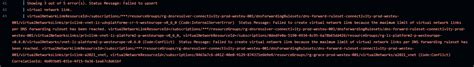 dns forwarding ruleset virtual network link amount is limited to 10