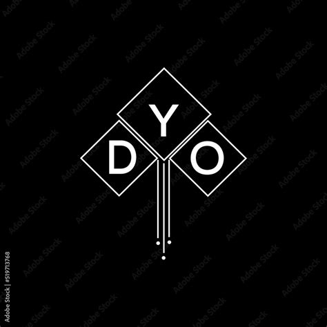 Dyo Letter Logo Design With White Background In Illustrator Dyo Vector