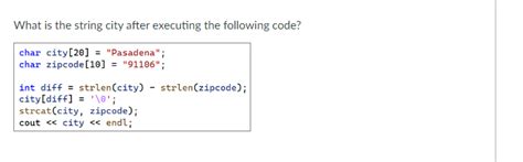 solved what is the string city after executing the following