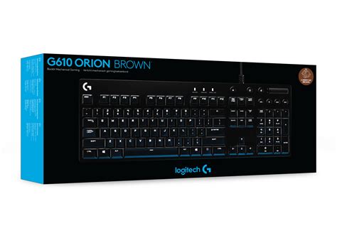 Logitech G610 Orion Brown Usb Qwerty Pan Nordic Black Keyboard