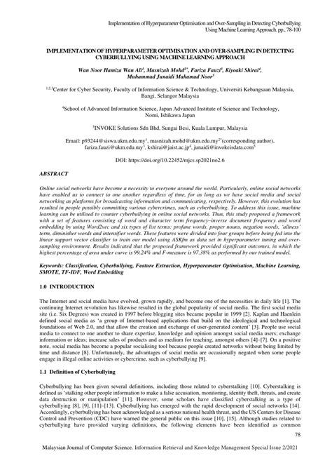 pdf implementation of hyperparameter optimisation and over sampling