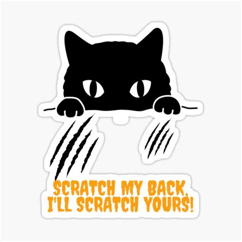 Scratch Cat Design Sticker For Sale By Forange Redbubble